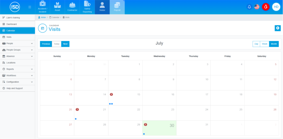An Overview of the Visitor Calendar